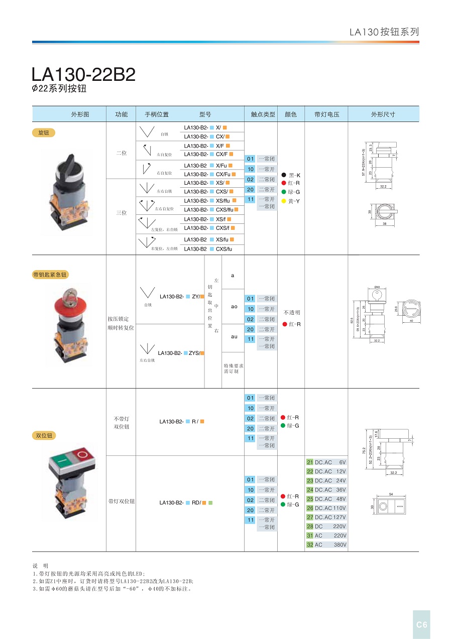 LA130-22B2系列按钮 - 河南友邦电气有限公司